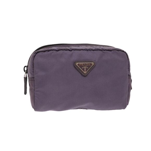 Prada | Bags | Pre Loved Prada Pouch Nylon Purple Auth Yb222 | Poshmark